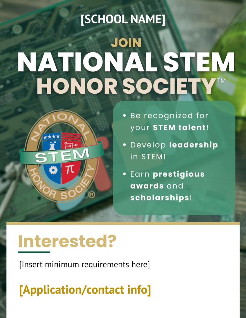 Promotional Flyers - National STEM™ Honor Society